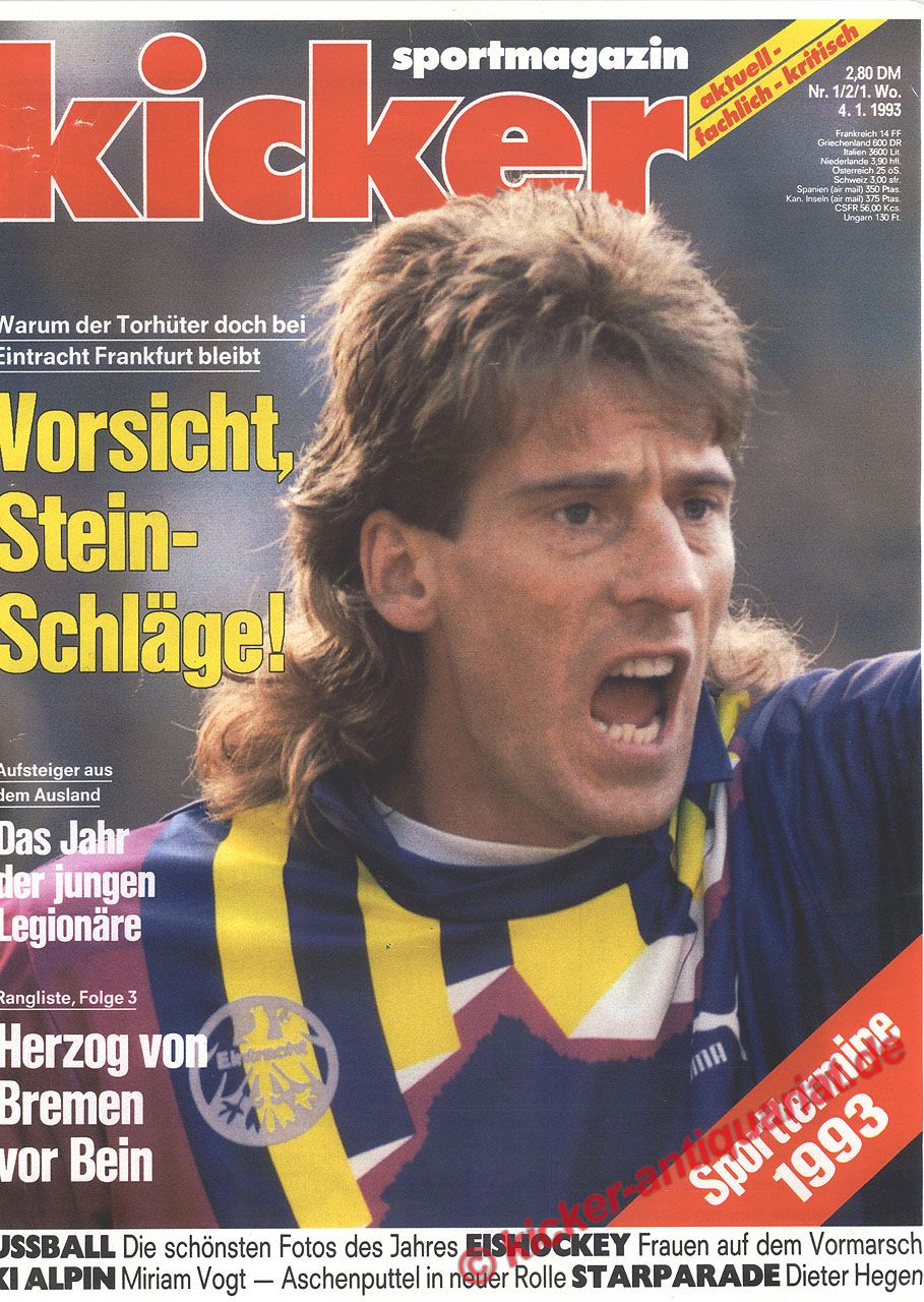 Kicker Sportmagazin 1993 | Kicker-Antiquariat